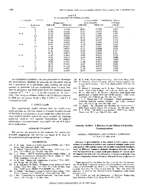 (PDF) Diversity ALOHA--A Random Access Scheme for Satellite Communications