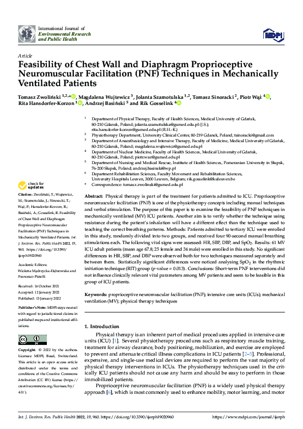 (PDF) Feasibility of Chest Wall and Diaphragm Proprioceptive ...