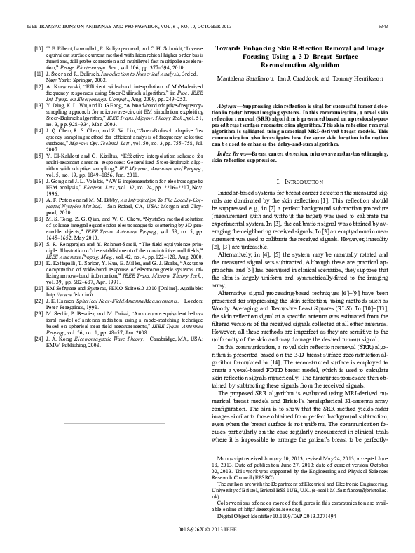 Pdf Towards Enhancing Skin Reflection Removal And Image Focusing Using A 3 D Breast Surface