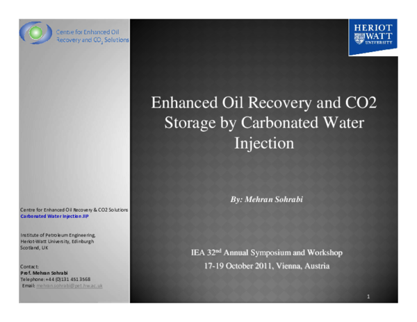 (PDF) Enhanced Oil Recovery and CO2 Storage by Carbonated Water Injection
