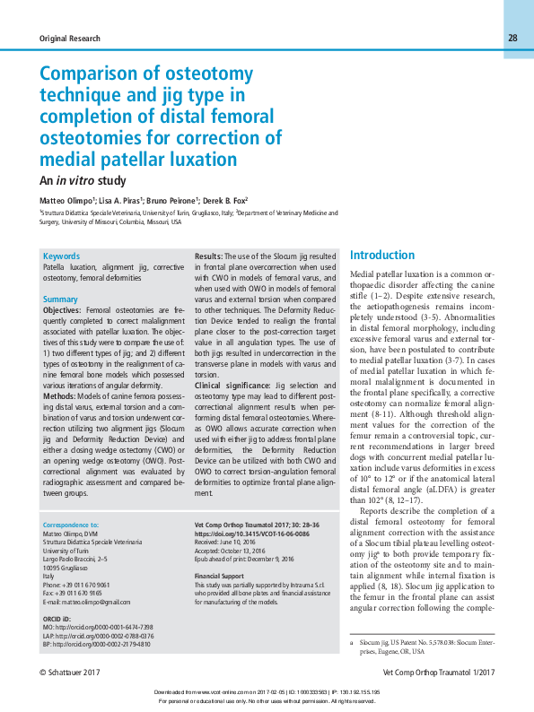 (PDF) Comparison of osteotomy technique and jig type in completion of ...