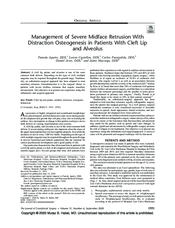 (PDF) Management of Severe Midface Retrusion With Distraction ...