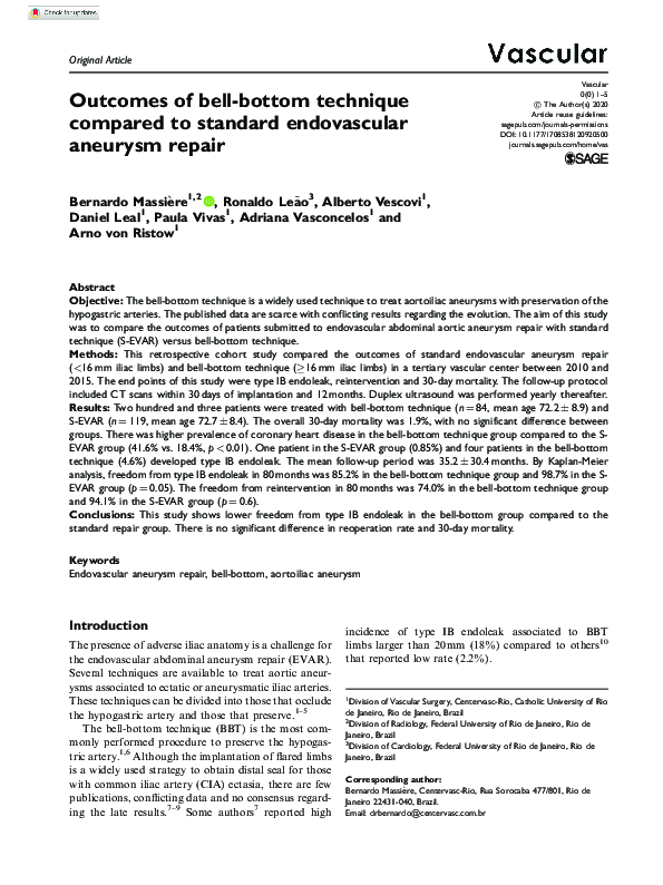 (PDF) Outcomes of bell-bottom technique compared to standard ...