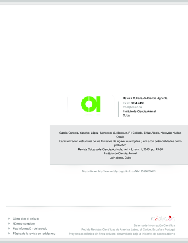 (PDF) Caracterización estructural de los fructanos de Agave fourcroydes ...