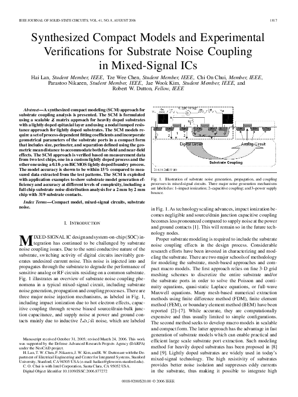 (PDF) Synthesized Compact Models and Experimental Verifications for ...