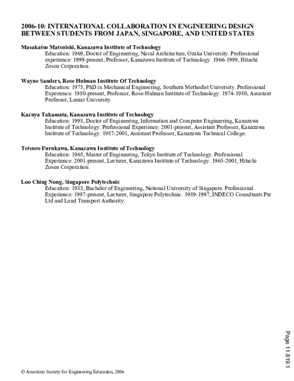 (PDF) International Collaboration In Engineering Design Between ...
