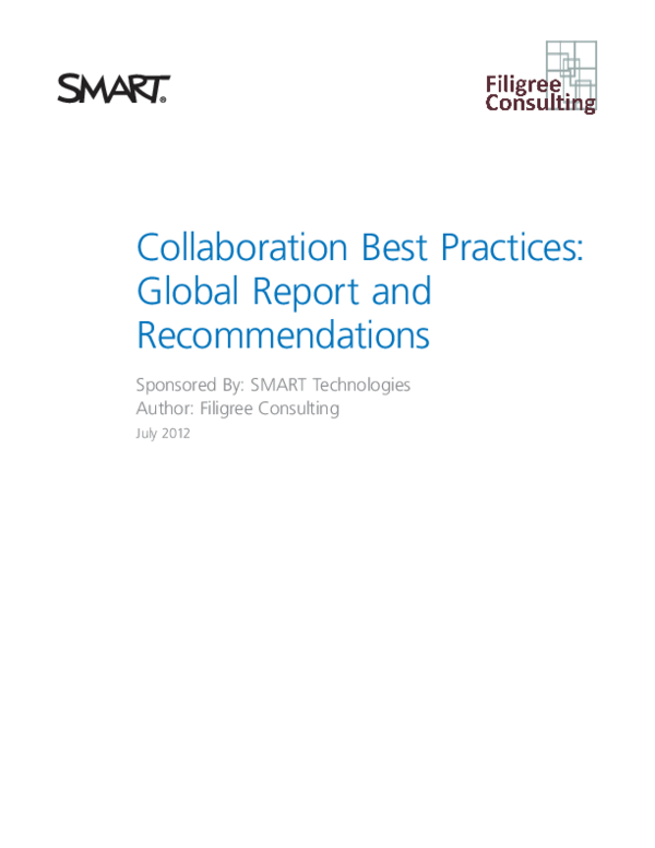 (PDF) Collaboration Best Practices : Global Report and Recommendations ...