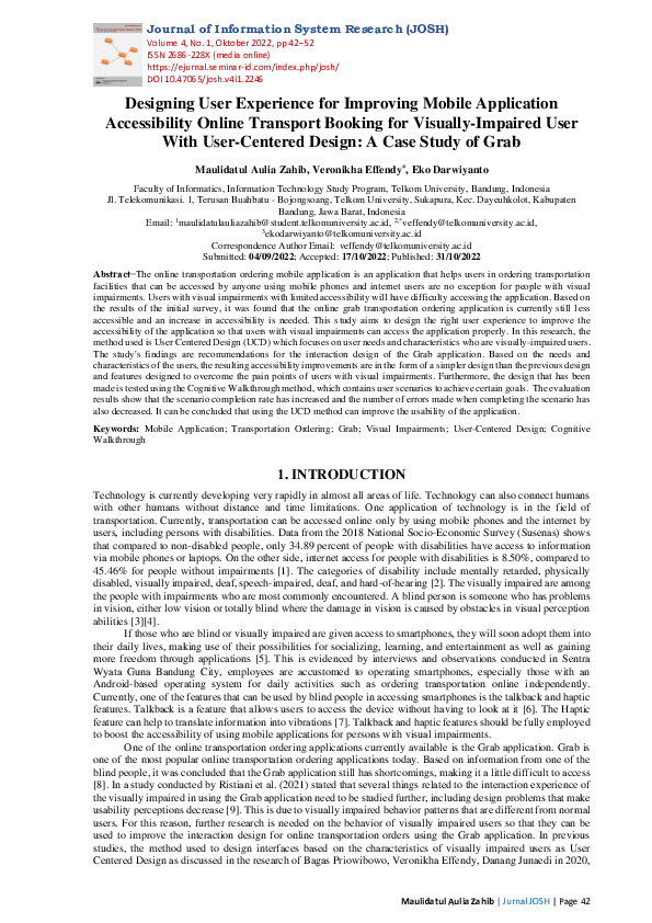 (PDF) Designing User Experience for Improving Mobile Application Accessibility Online Transport ...