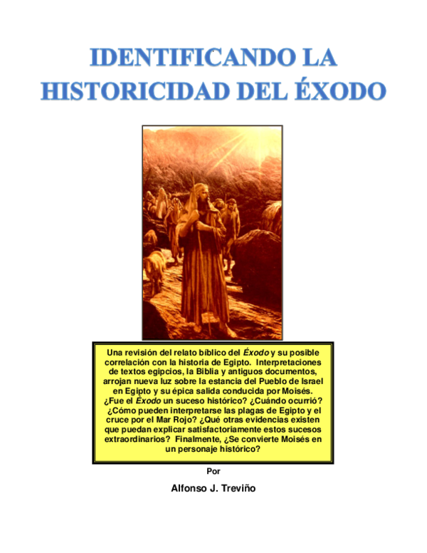 Pdf Identificando La Historicidad Del Exodo