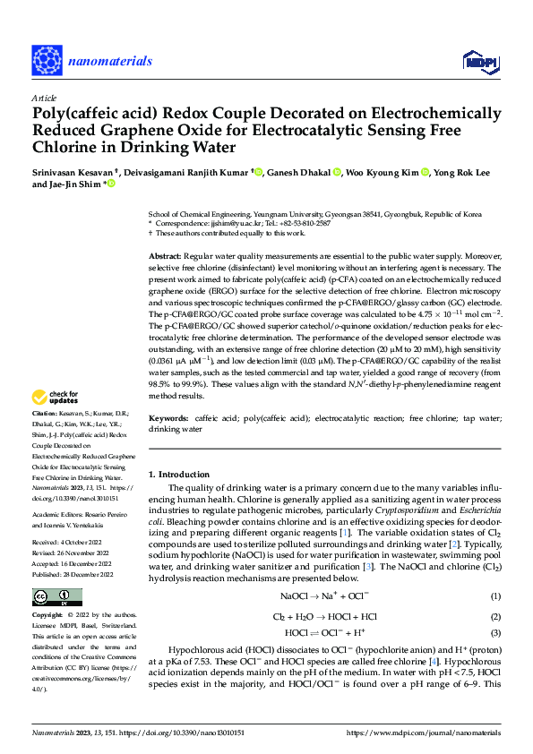 (PDF) Poly(caffeic acid) Redox Couple Decorated on Electrochemically ...