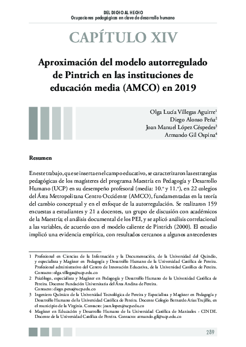 (PDF) Aproximación del modelo autorregulado de Pintrich en las ...