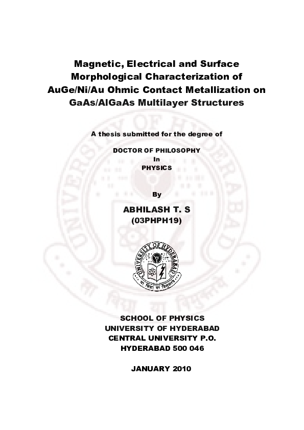 (PDF) MAGNETIC, ELECTRICAL AND SURFACE MORPHOLOGICAL CHARACTERIZATION ...