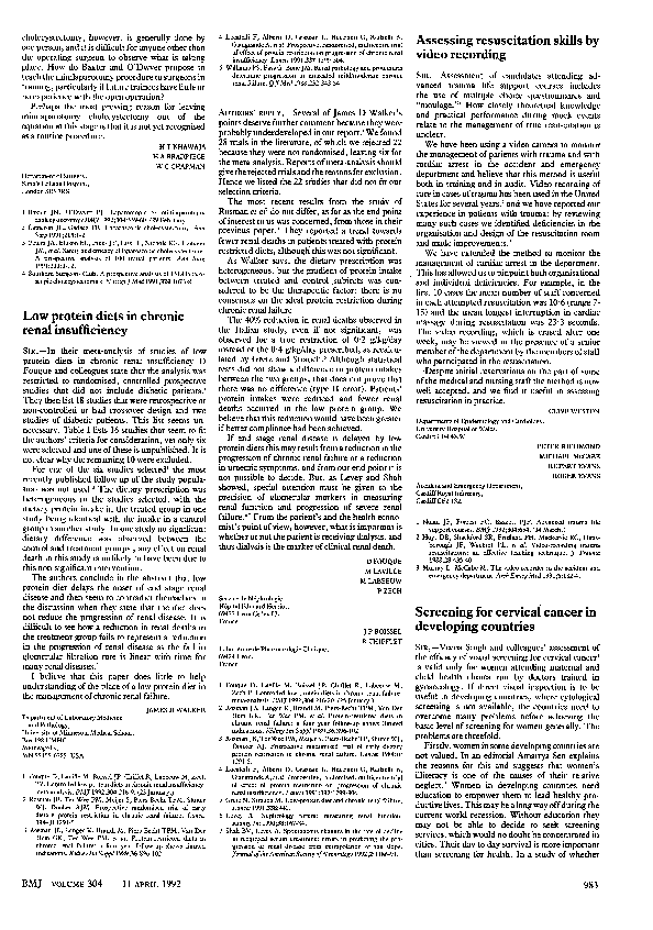 (PDF) Screening for cervical cancer in developing countries