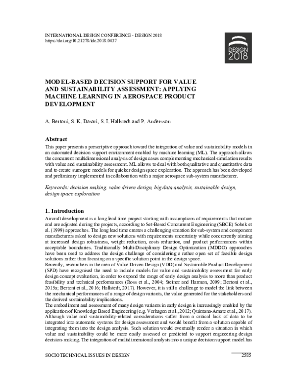 (PDF) Model-Based Decision Support for Value and Sustainability ... (PDF) Model-Based Decision Support for Value and Sustainability ...