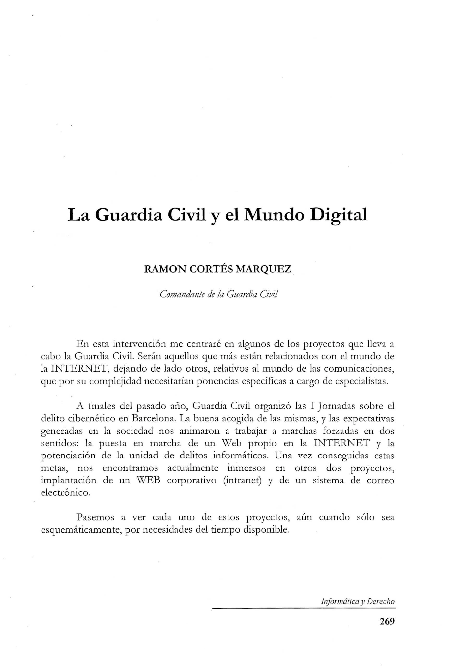 (PDF) La Guardia Civil y el mundo digital
