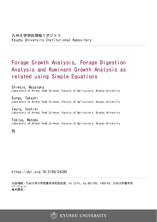 (PDF) Forage Growth Analysis, Forage Digestion Analysis and Ruminant Growth Analysis as related ...