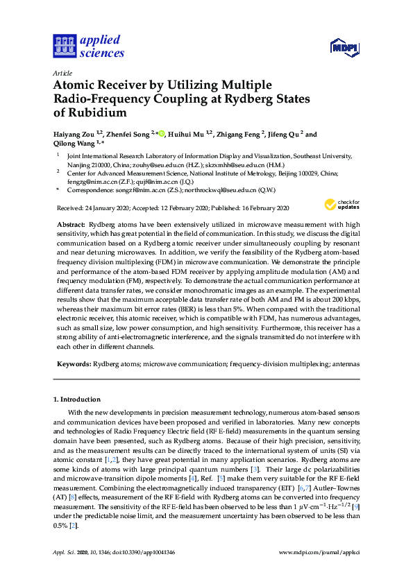 (PDF) Atomic Receiver by Utilizing Multiple Radio-Frequency Coupling at ...