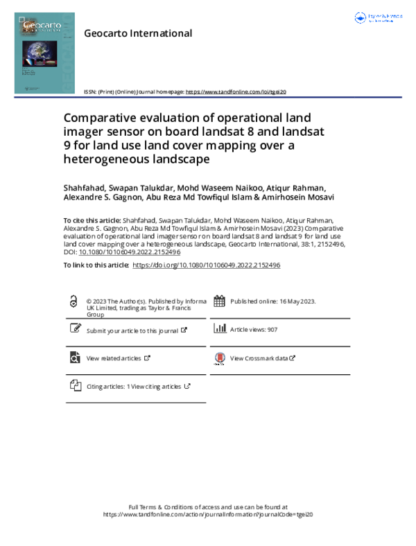 (PDF) Comparative evaluation of operational land imager sensor on board ...