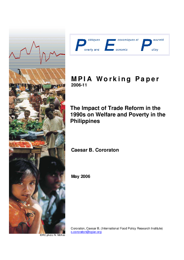 (PDF) The Impact of Trade Reform in the 1990s on Welfare and Poverty in ...