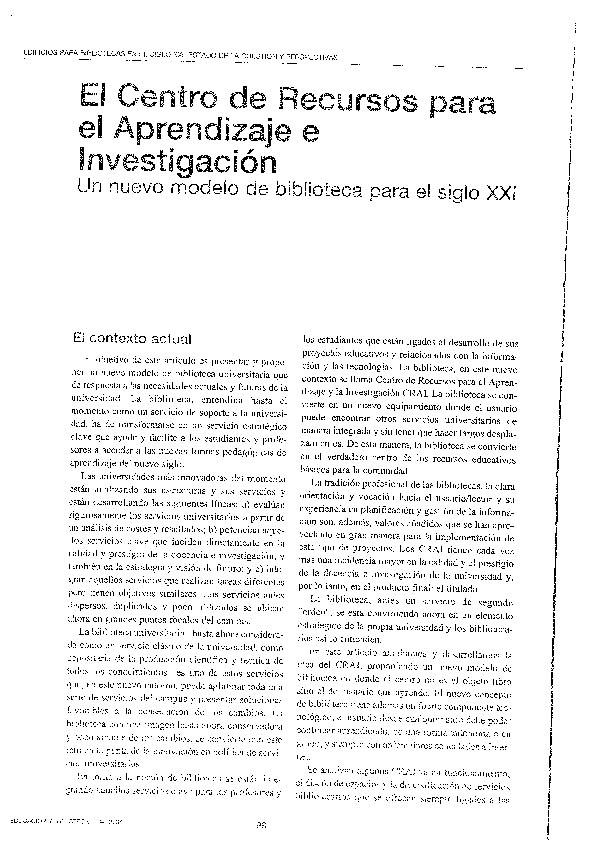 (PDF) El Centro de Recursos para el Aprendizaje e Investigación: un ...
