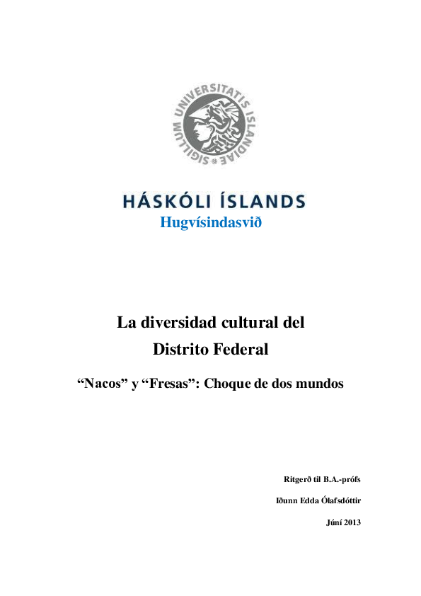 (PDF) La diversidad cultural del Distrito Federal. “Nacos” y “Fresas ...