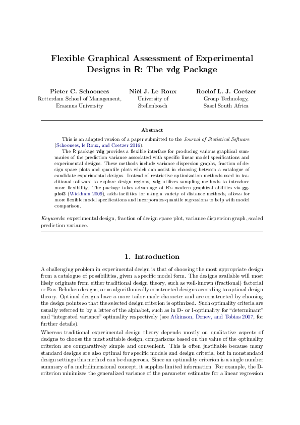 (PDF) Flexible Graphical Assessment of Experimental Designs in R: The ...