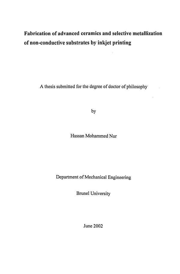 (PDF) Fabrication of advanced ceramics and selective metallization of ...