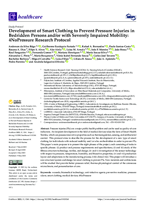 (PDF) Development of Smart Clothing to Prevent Pressure Injuries in ...