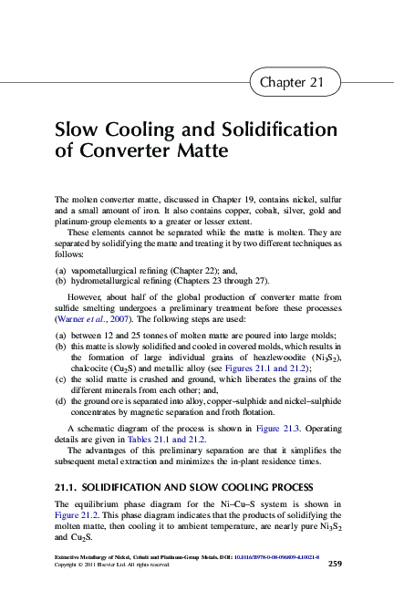 (PDF) Extractive Metallurgy of Nickel, Cobalt and Platinum Group Metals