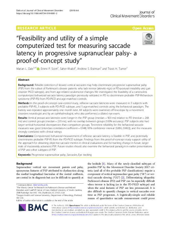 (PDF) “Feasibility and utility of a simple computerized test for ...