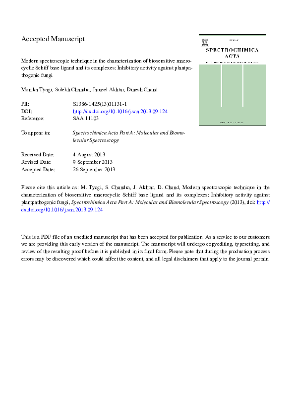 (PDF) Modern spectroscopic technique in the characterization of ...
