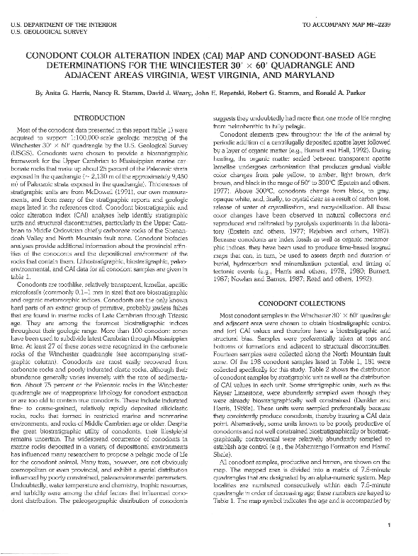 (PDF) Conodont color alteration index (CAI) map and conodont-based age ...