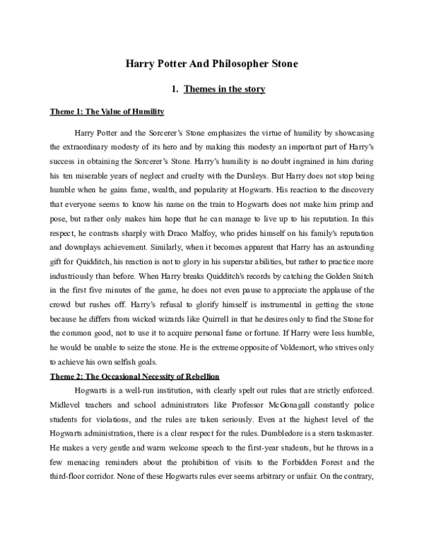 (PDF) HARRY POTTER AND PHILOSOPHER STONE