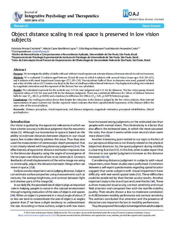 (PDF) Object distance scaling in real space is preserved in low vision subjects | MARCELO ...