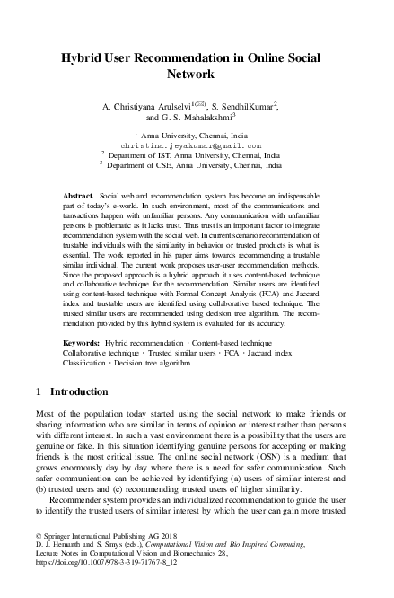 (PDF) Hybrid User Recommendation in Online Social Network