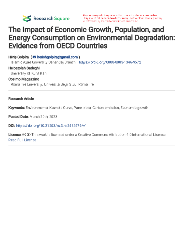 (PDF) The Impact of Economic Growth, Population, and Energy Consumption ...