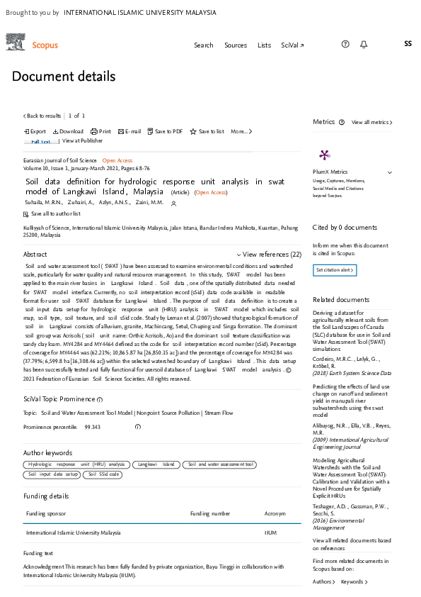 (PDF) Soil data definition for hydrologic response unit analysis in ...