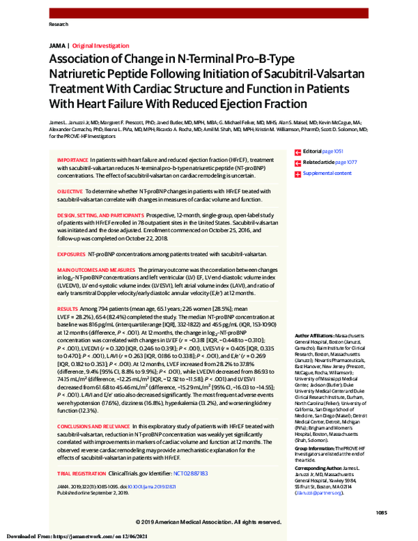 (PDF) Association of Change in N-Terminal Pro–B-Type Natriuretic ...