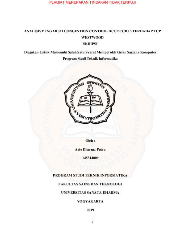 (PDF) Analisis pengaruh Congestion Control DCCP CCID 3 terhadap TCP ...