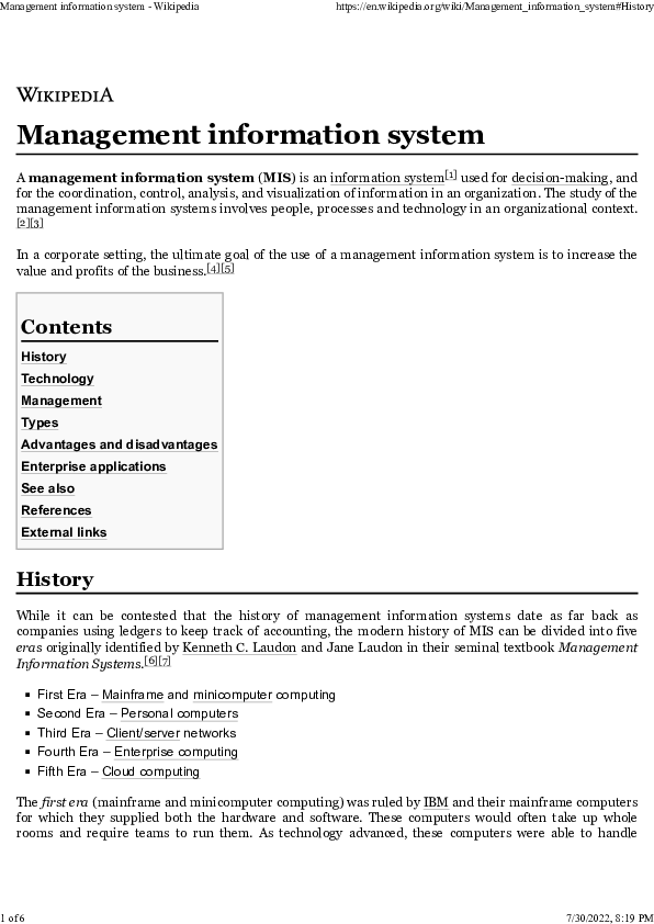 (PDF) Management Information System (MIS)