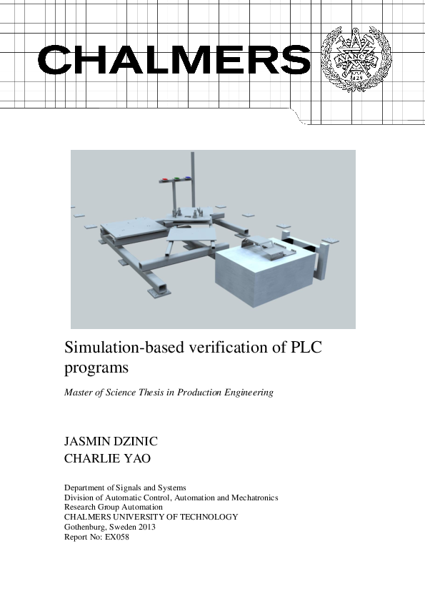 Pdf Simulation Based Verification Of Plc Programs Charlie Yao