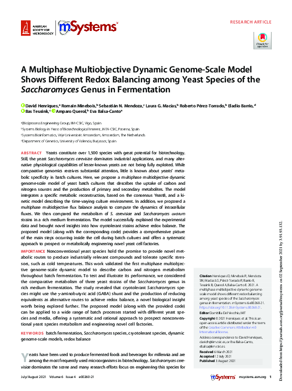 Pdf A Multiphase Multiobjective Dynamic Genome Scale Model Shows