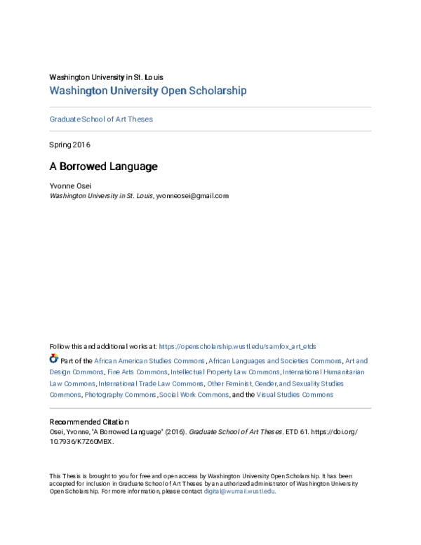 (PDF) A Borrowed Language | Yvonne Melvina Osei - Academia.edu