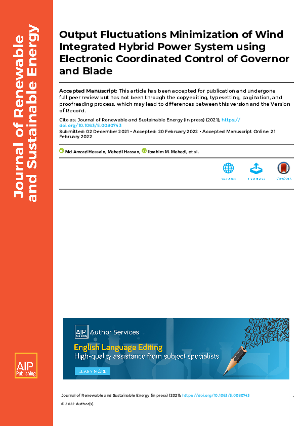 (PDF) Output fluctuations minimization of wind integrated hybrid power system using electronic ...