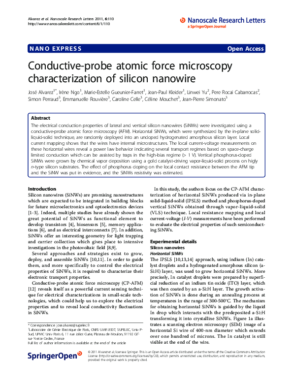 (PDF) Conductive-probe atomic force microscopy characterization of ... (PDF) Conductive-probe atomic force microscopy characterization of ...