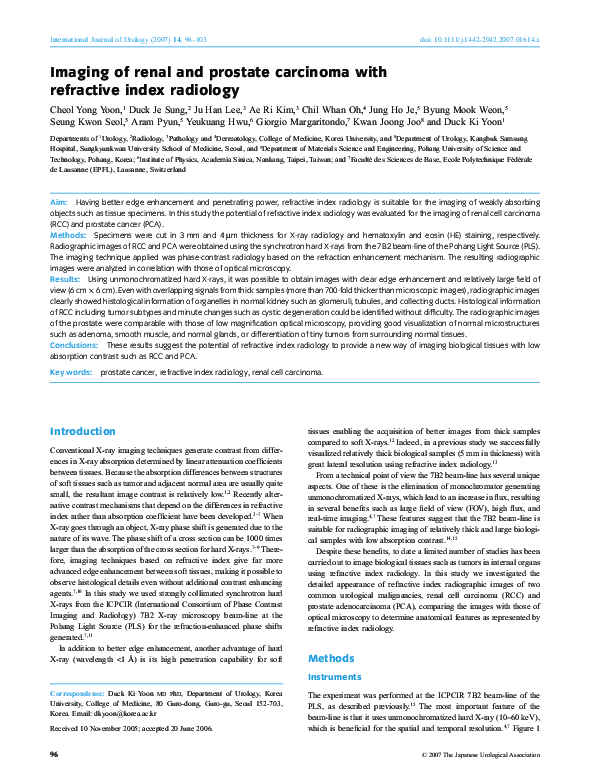 (PDF) Imaging of renal and prostate carcinoma with refractive index ...