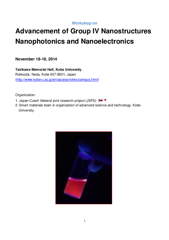 (PDF) Advancement of Group IV Nanostructures Nanophotonics and Nanoelectronics