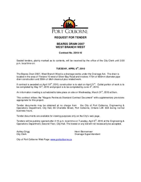 (PDF) Request for Tender