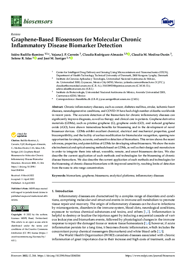 (PDF) Graphene-Based Biosensors for Molecular Chronic Inflammatory ...