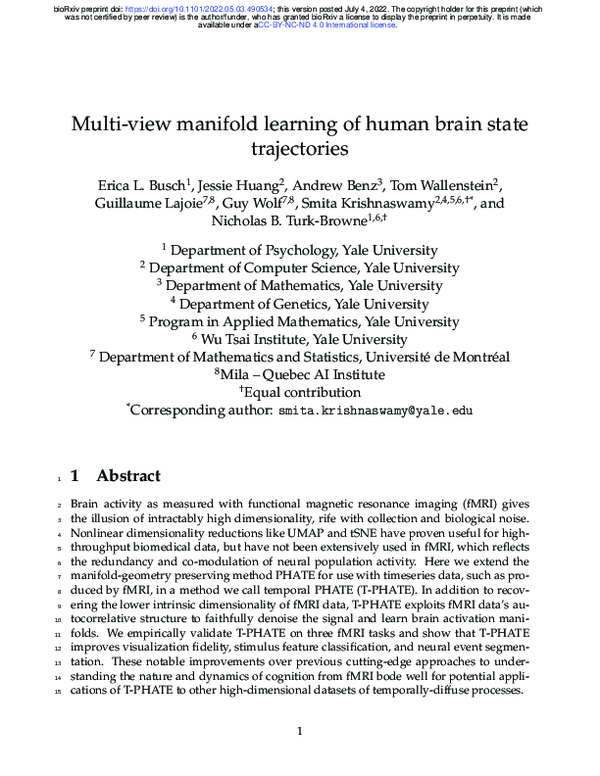 (PDF) Multi-view manifold learning of human brain state trajectories